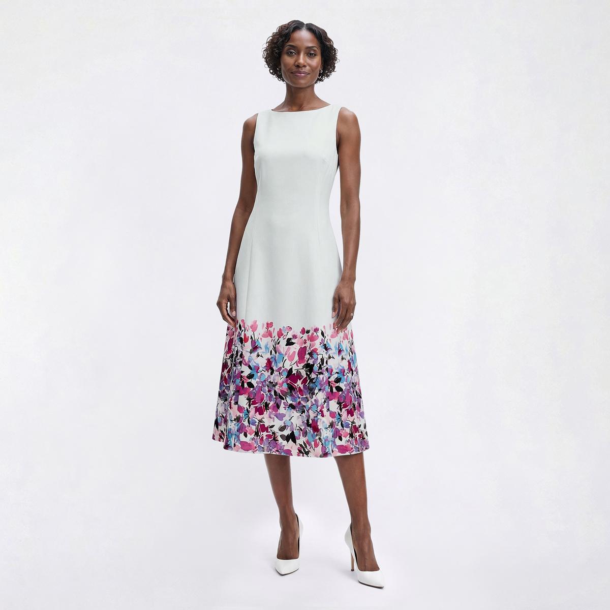 Click here for Womens Kasper Sleeveless Floral Fit & Flare Dress prices